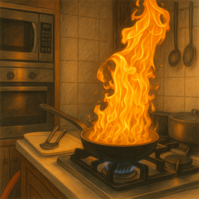 Never Use Water on a Grease Fire: Here's What to Do Instead – Fire ...